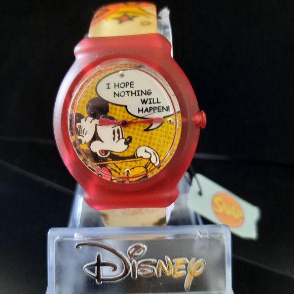 Disney | Accessories | Vintage Disney Mickey Mouse Kids Snap Watch ...